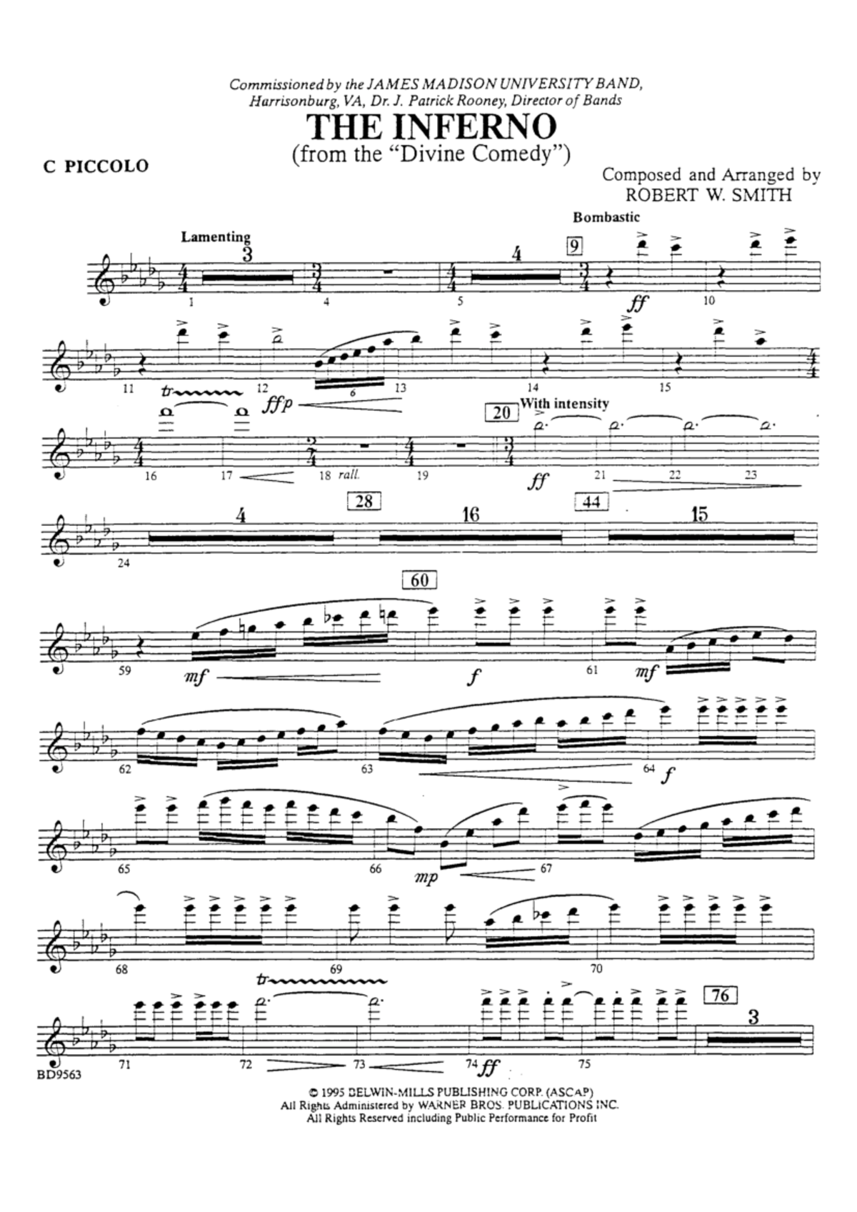 JMU Band Commissioned Work: The Inferno - Part 1 Analysis - Studocu