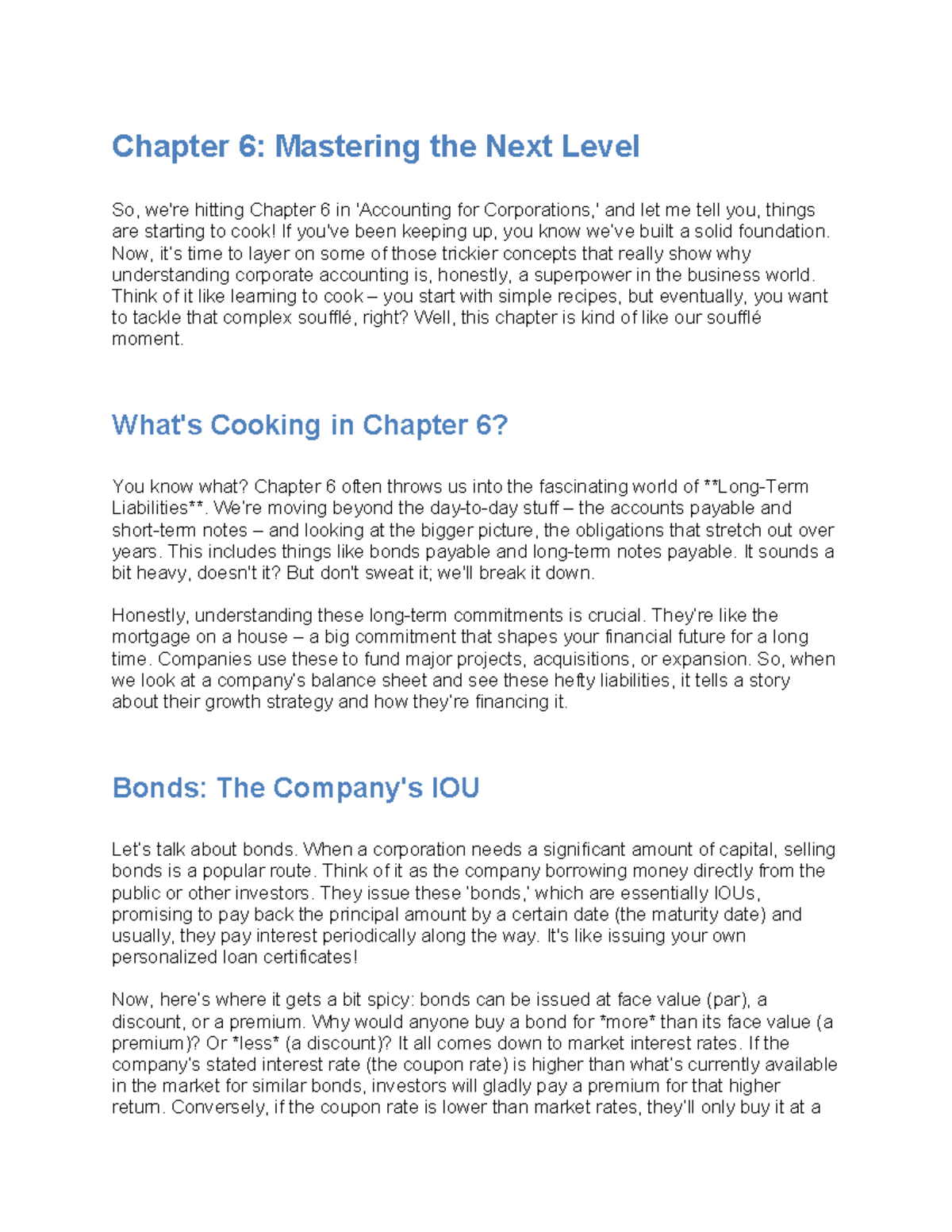 Accounting for Corporations: Chapter 6 Review - Mastering Complex ...