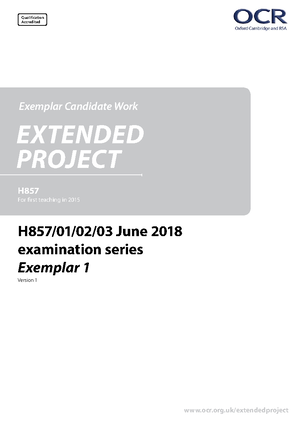 549331-exemplar-four - H For first teaching in 2015 EXTENDED PROJECT ...