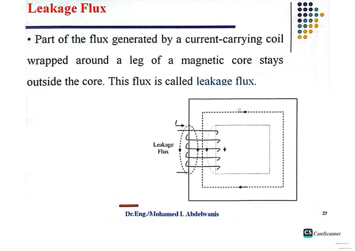 Energy Conversion: Leakage Flux & Mutual Inductance (CS) - Studocu
