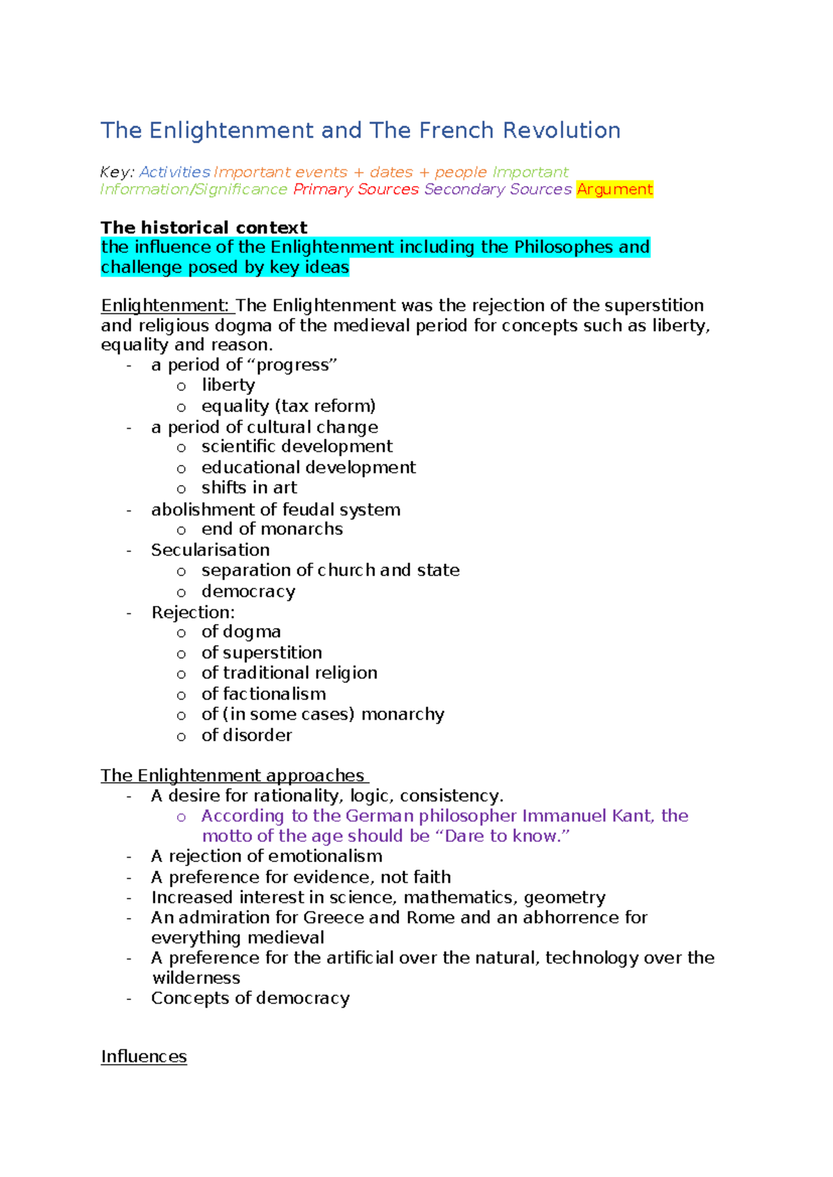 Enlightenment & French Revolution: Key Concepts, Events, and People ...