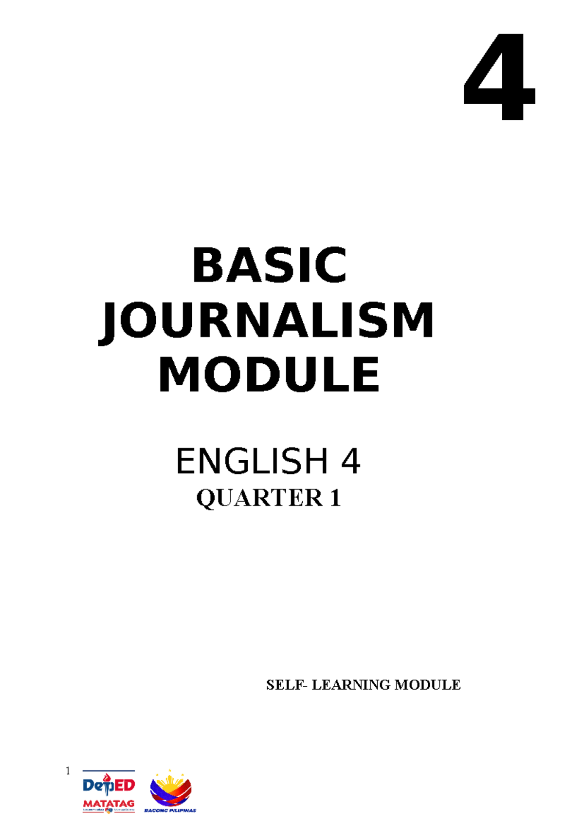 SPJ-Module-E4Q1 - Introduction to Basic Journalism Concepts - Studocu