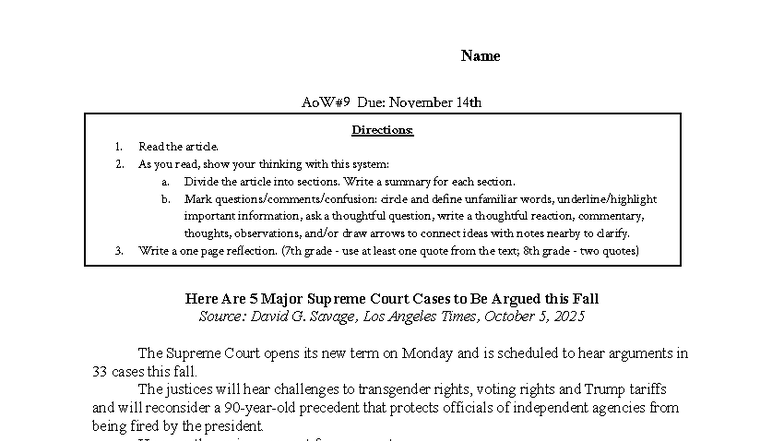 Ao W#9 - Summary and Reflection on 5 Major Supreme Court Cases - Studocu