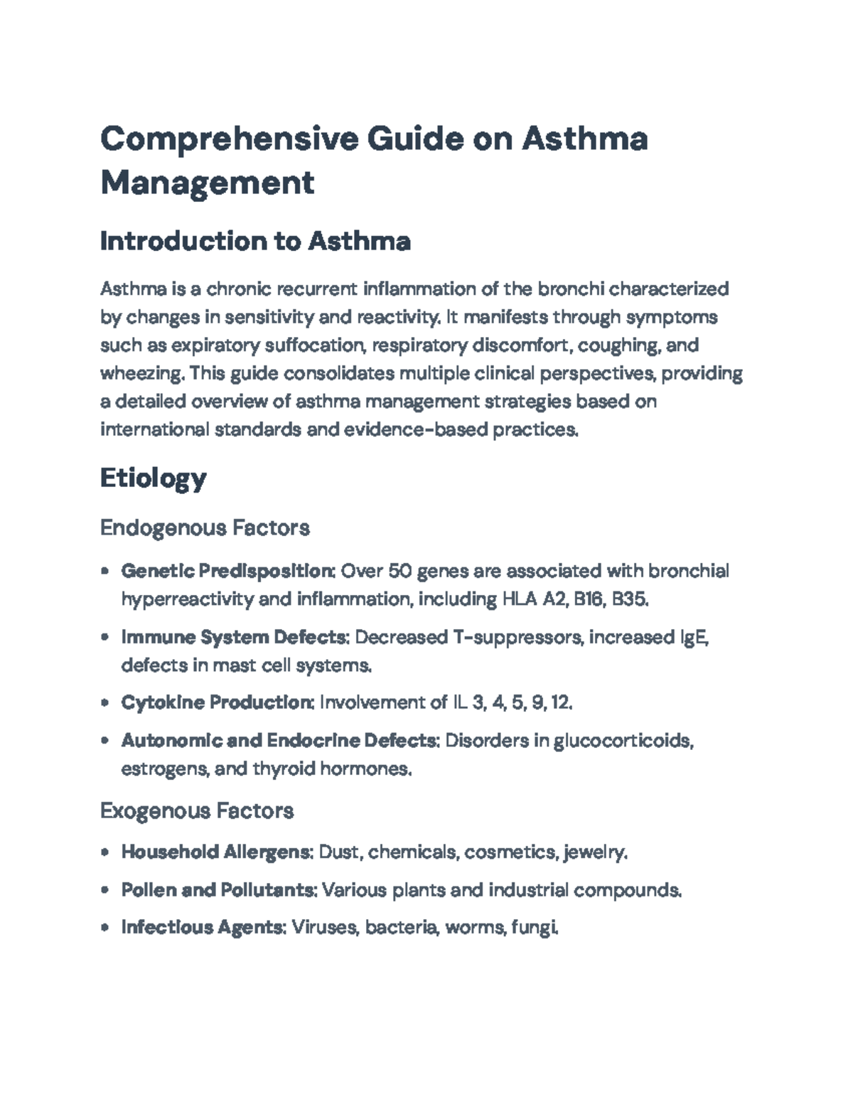 Asthma Management: A Comprehensive Guide (Course Code: ASTH 101 ...