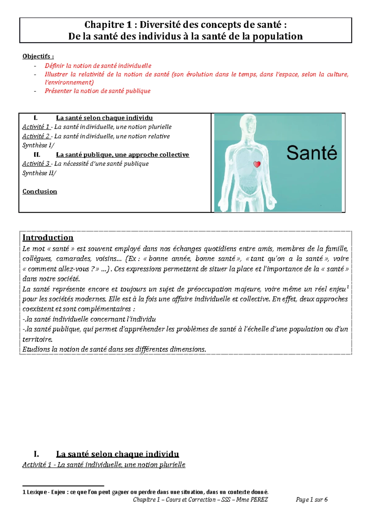 Notions clés en ST2S – G2 2023 : Protection Sociale et Santé - Studocu
