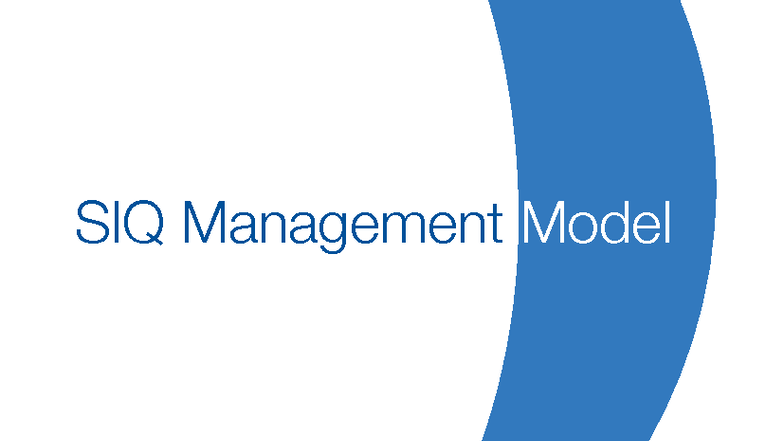 2022 SIQ Management Model: Comprehensive Overview and Insights - Studocu