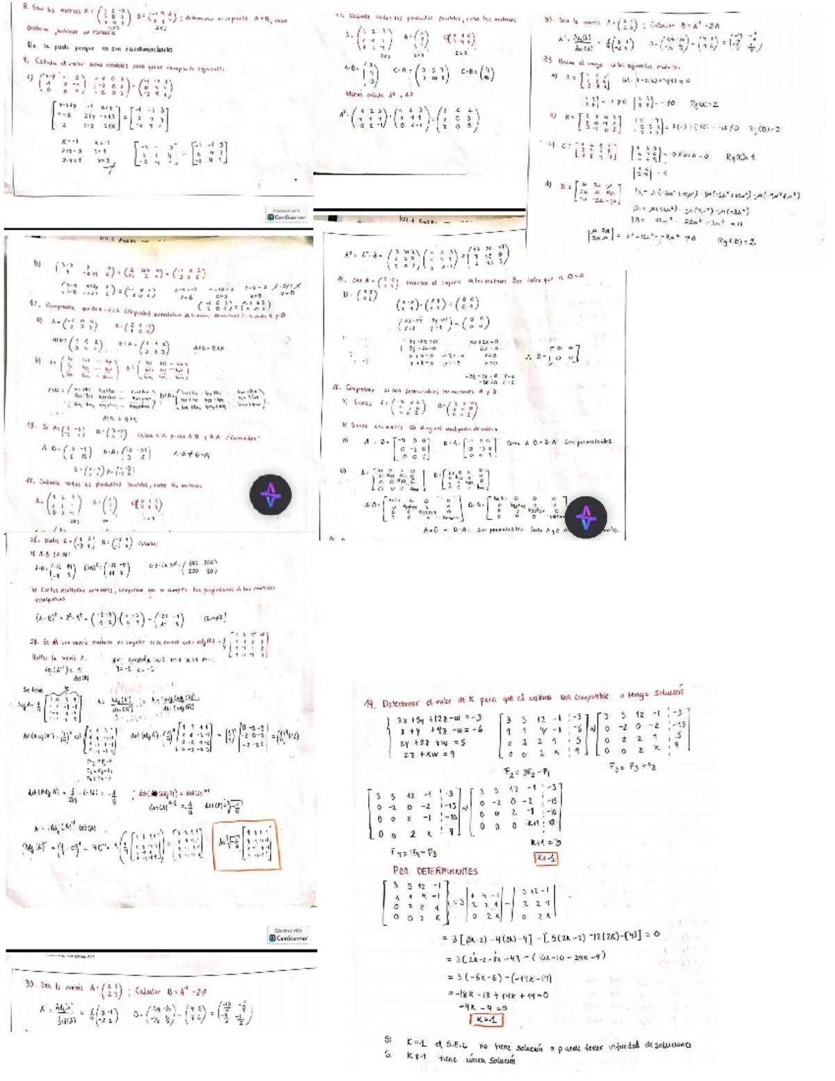Algebra Formulario - A: B Determinantes y Matrices (AAA) - Studocu