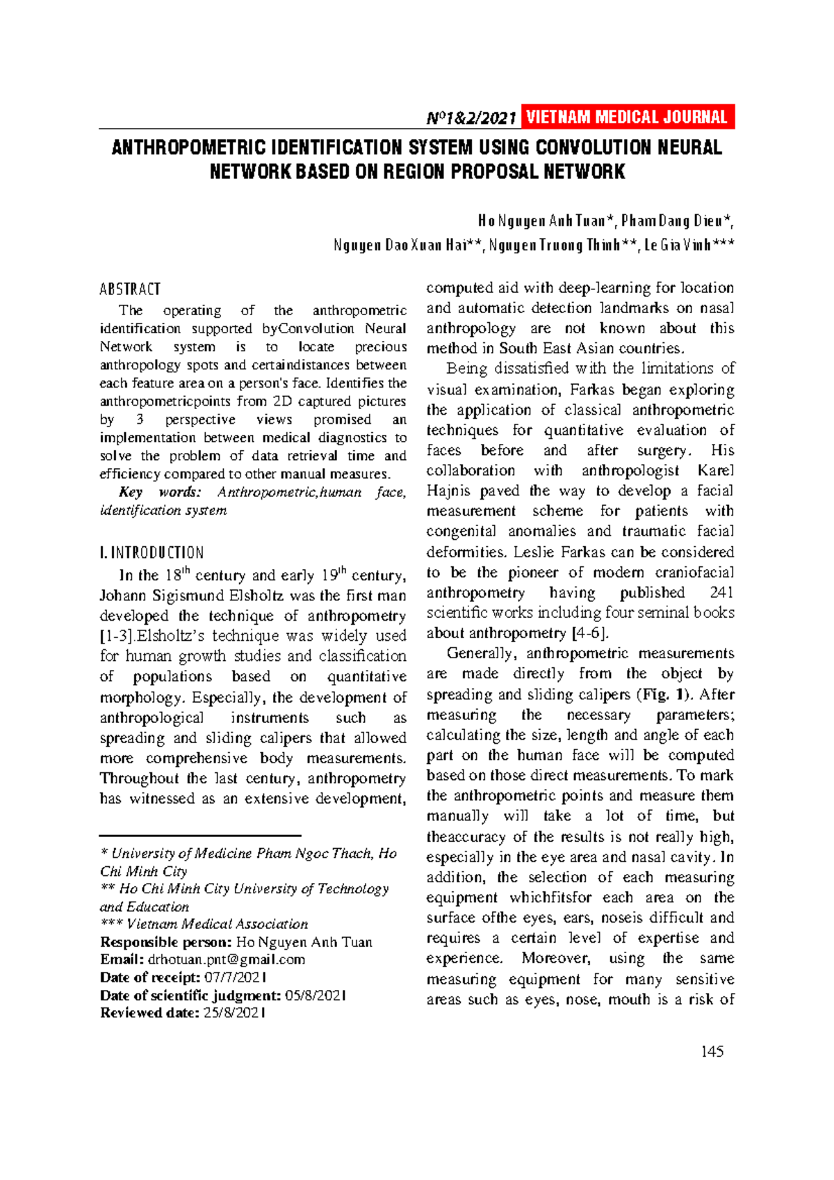 VMJ-1&2-2021-Final Study on Anthropometric Identification System - Studocu