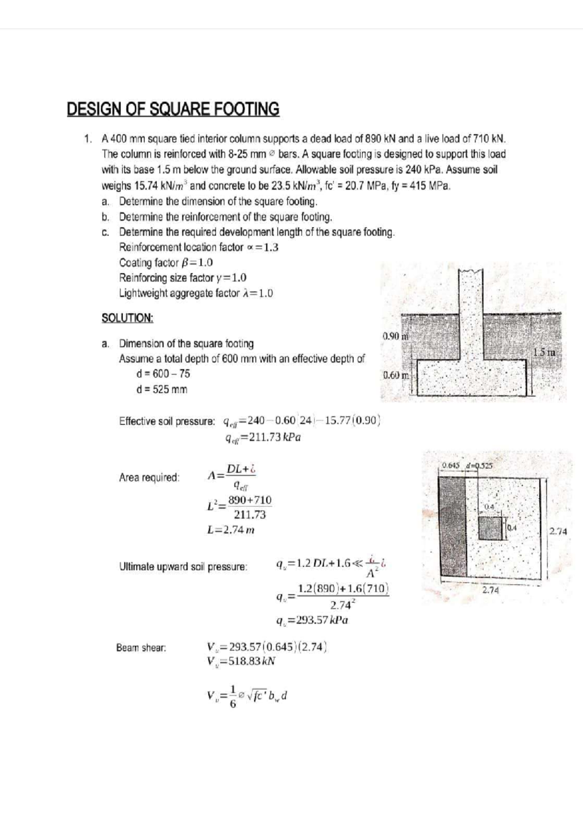Chapter 3: Geometric Design of Shallow Foundations and Footings - Studocu