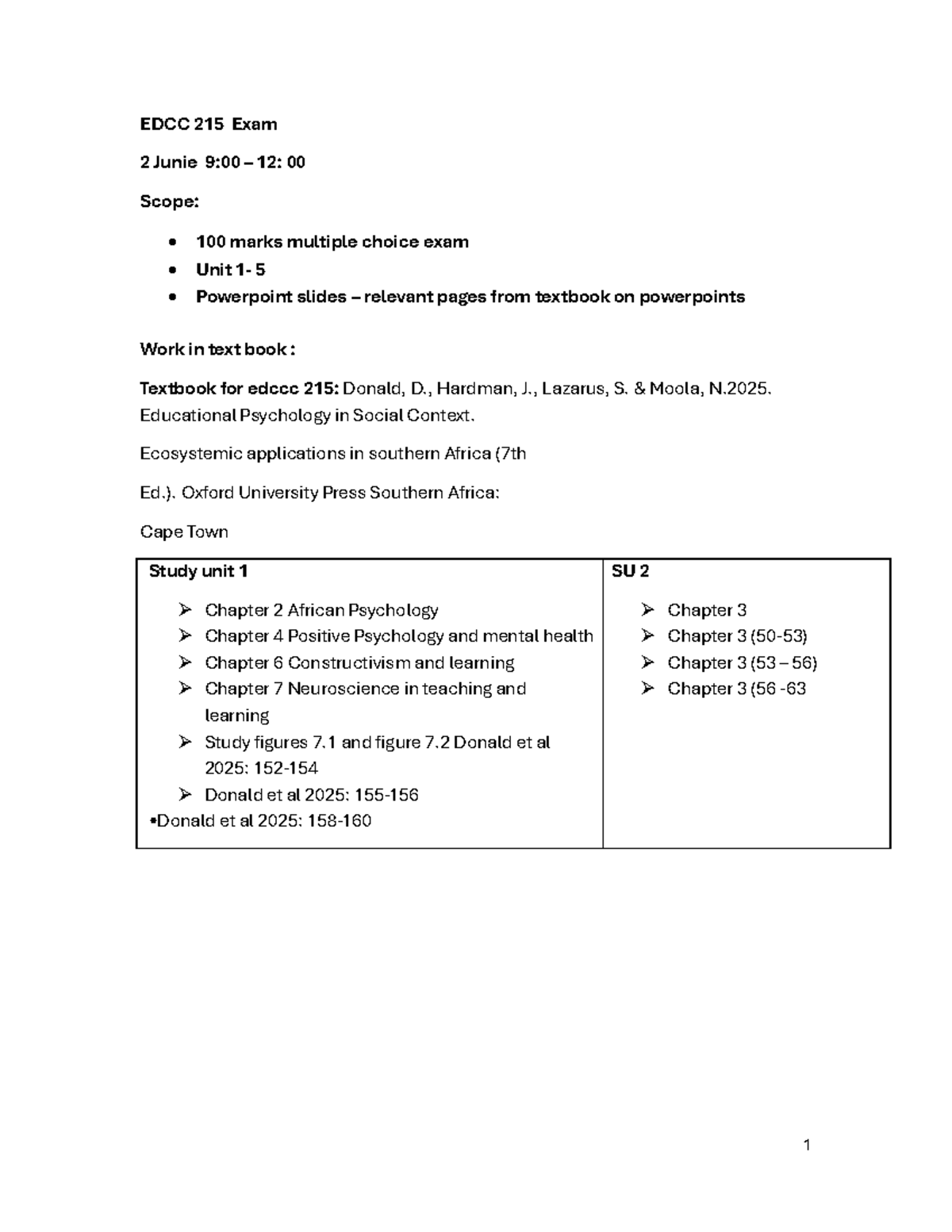 EDCC 215 Final Exam Scope: Key Study Notes and Textbook Insights - Studocu