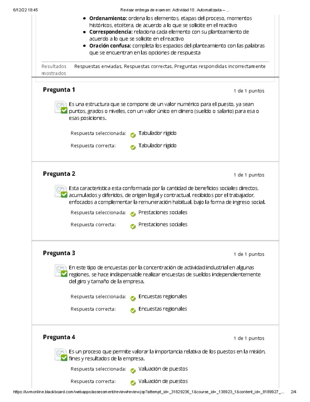 Actividad 10. Automatizada - 6/12/22 18:45 Revisar entrega de examen ...