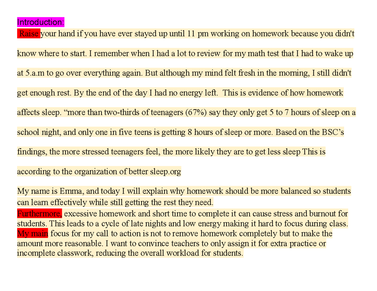 SCAFFOLD: Call to Action on Balancing Homework for Student Wellbeing ...
