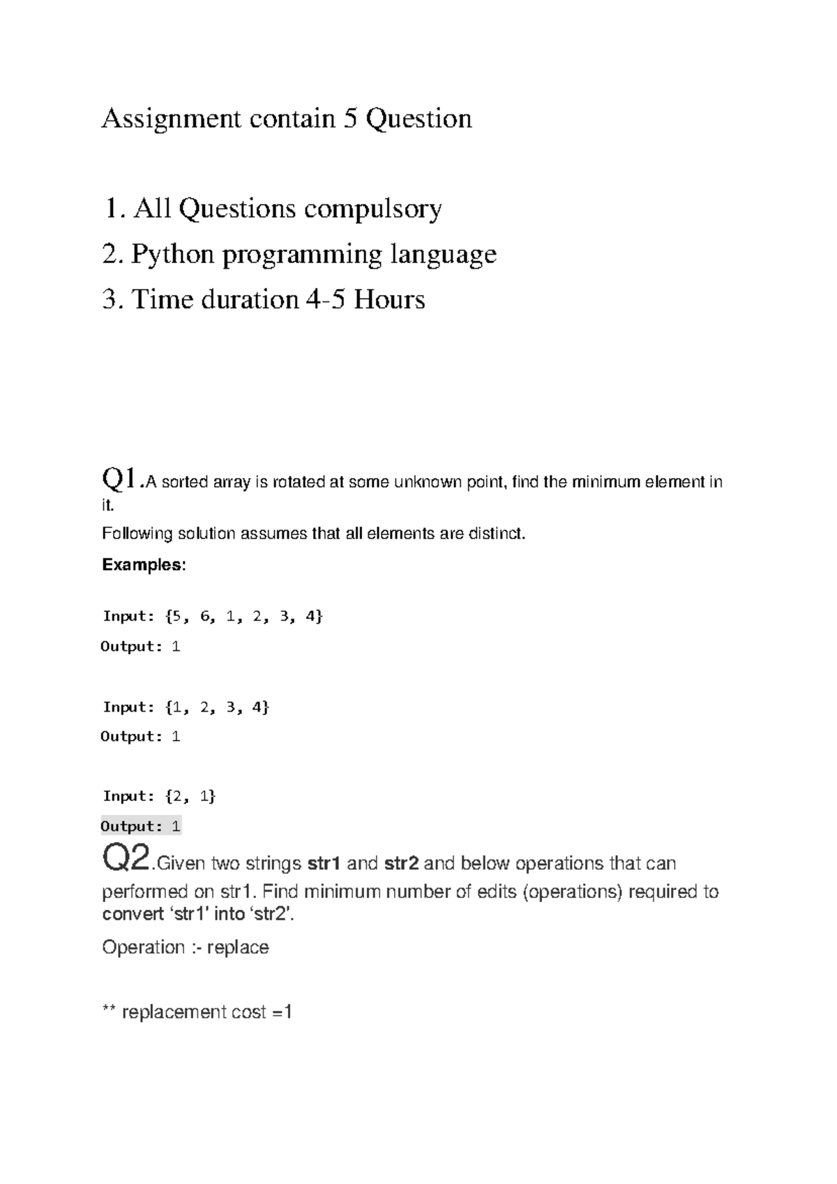 Assignment Quantum python - Assignment contain 5 Question 1. All ...