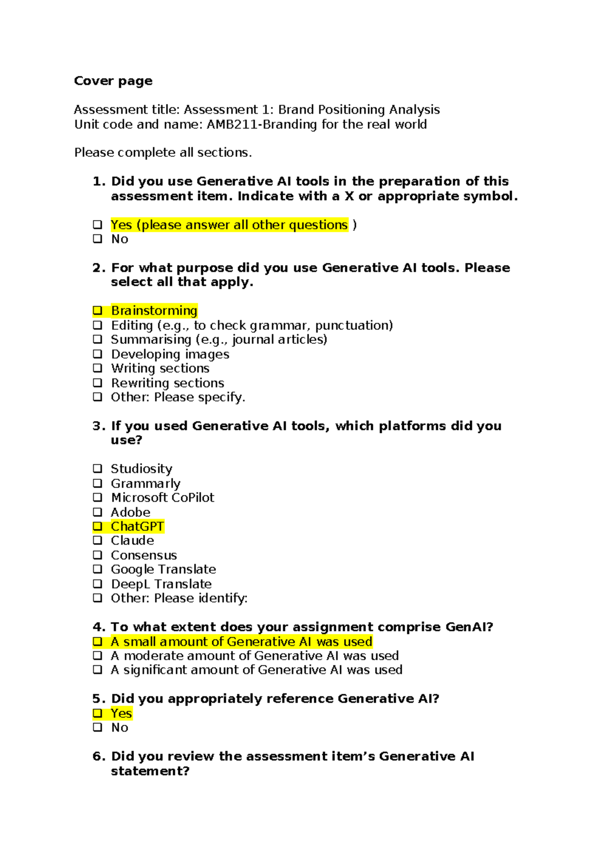 AMB211 A1 - Brand Positioning Analysis of Peters Ice Cream - Studocu