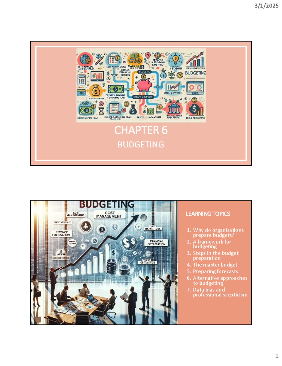 CHAPTER 6: BUDGETING - KEY CONCEPTS AND FRAMEWORKS - Studocu