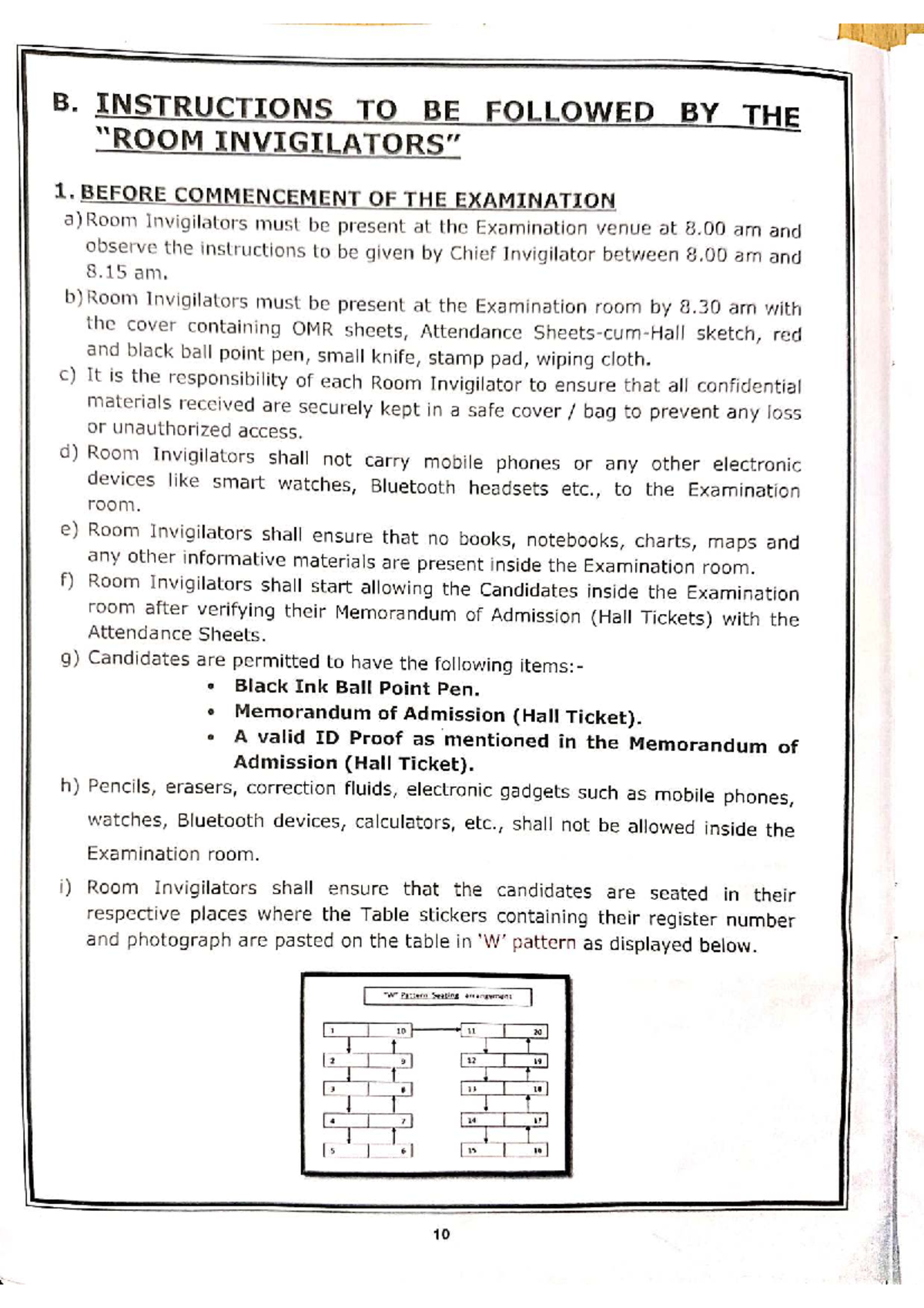 Exam Instructions for Room Invigilators - TNPSC Guidelines - Studocu