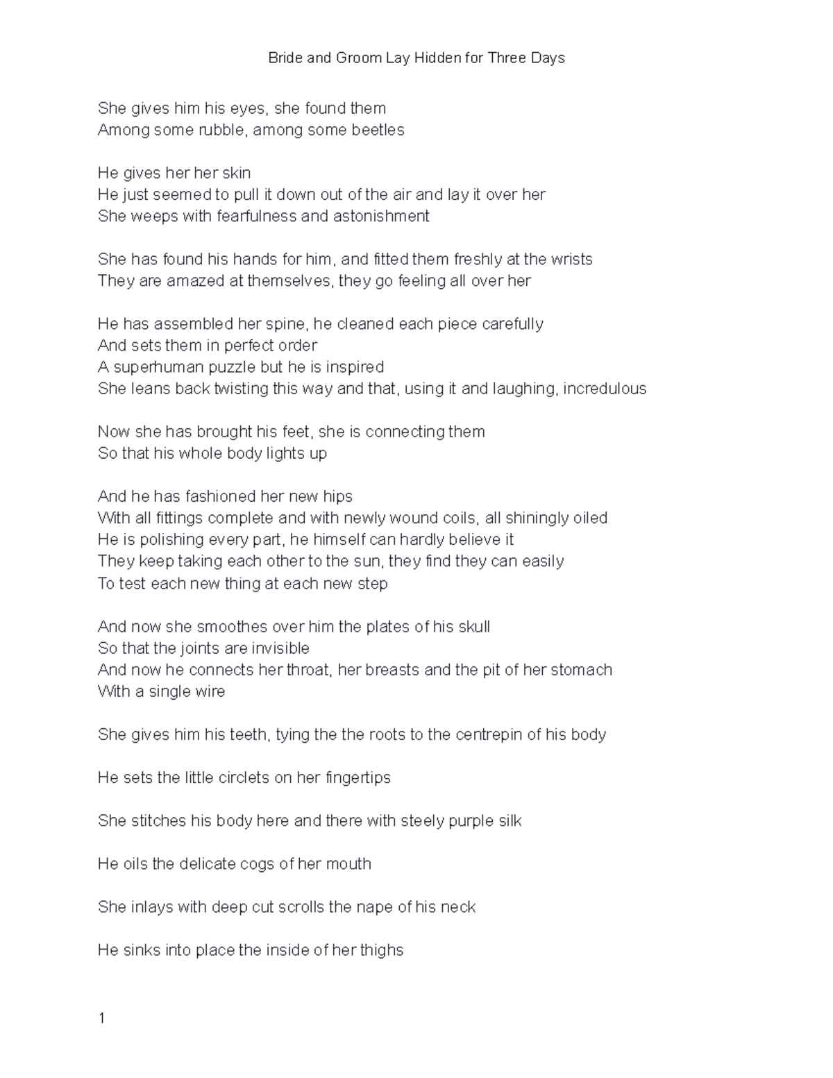 Ted Hughes - Bride and Groom Lay Hidden for Three Days: A Deep Analysis ...