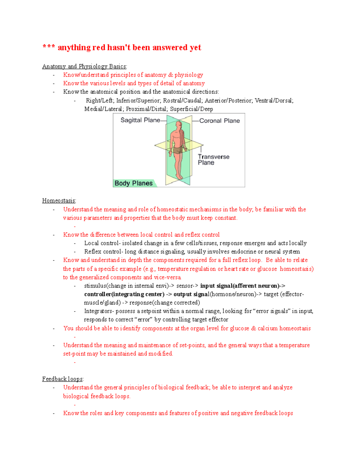 PNB 2274 Exam 1 - *** anything red hasn't been answered yet Anatomy and ...