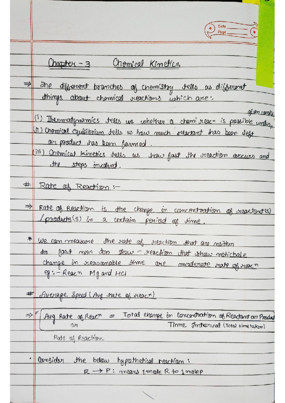 Chemistry 101: Chapter 3 - Chemical Kinetics Overview and Key Concepts - Studocu