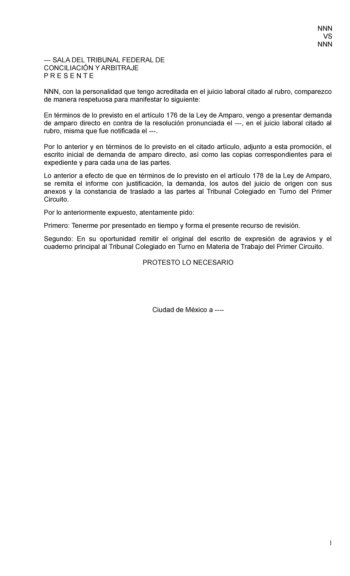 Escrito DE Contestación DE Demanda Laboral - ESCRITO DE CONTESTACIÓN DE ...