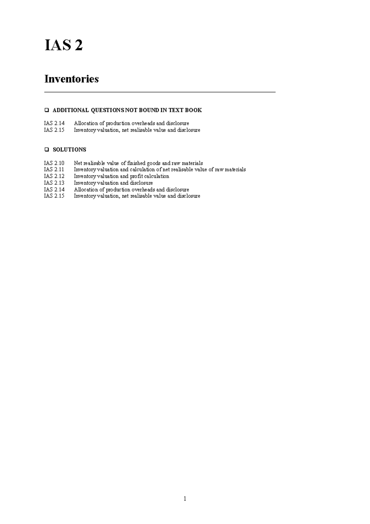 IAS 2 Inventory - Valuation, Profit Calculation, and Compliance Guide ...