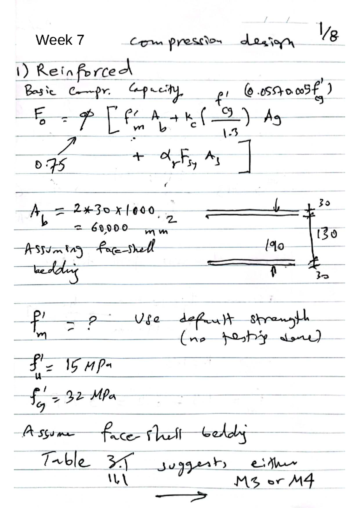 Week 7 Lecture: Reinforced Compression Design & Capacity Analysis - Studocu