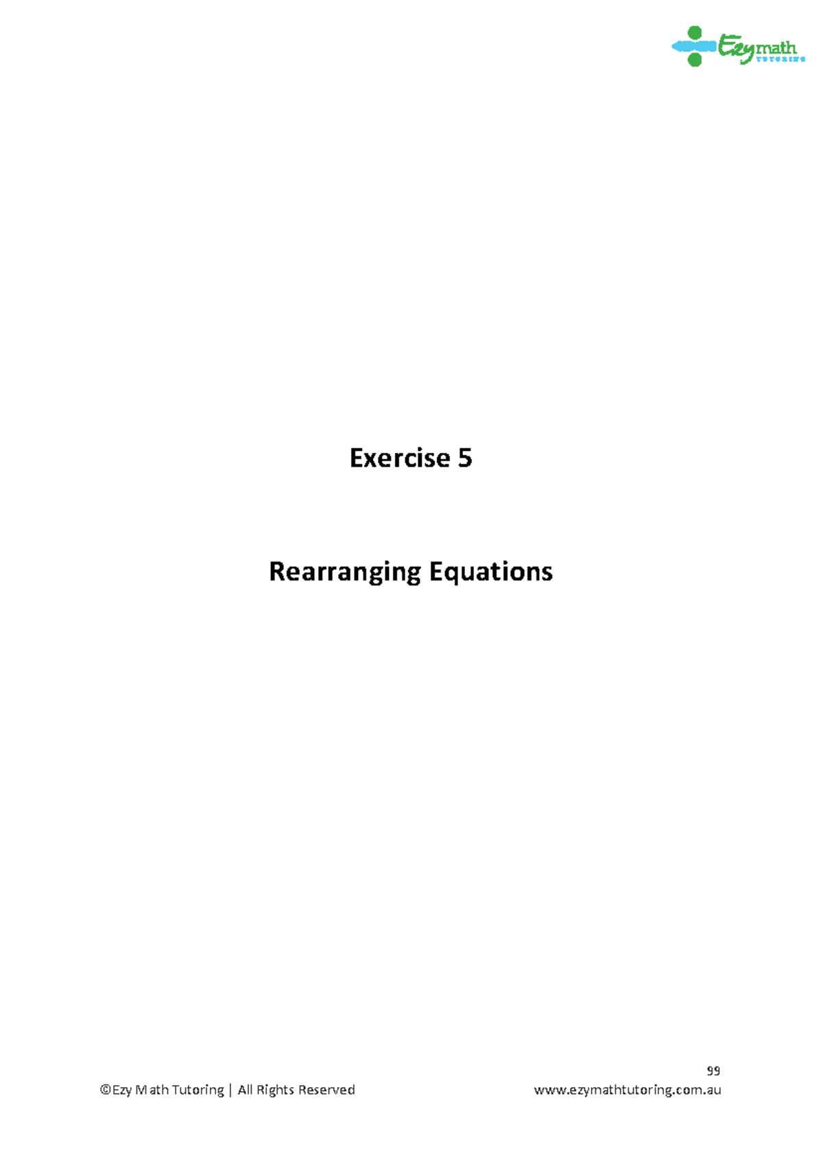 Exercise 5: Rearranging Equations & Graphing Regions - Math Advanced ...