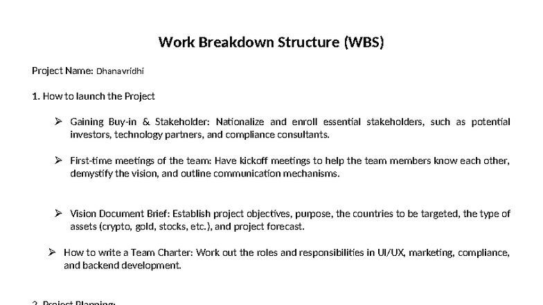 7 Work Breakdown Structure - How to launch the Project Gaining Buy-in ...