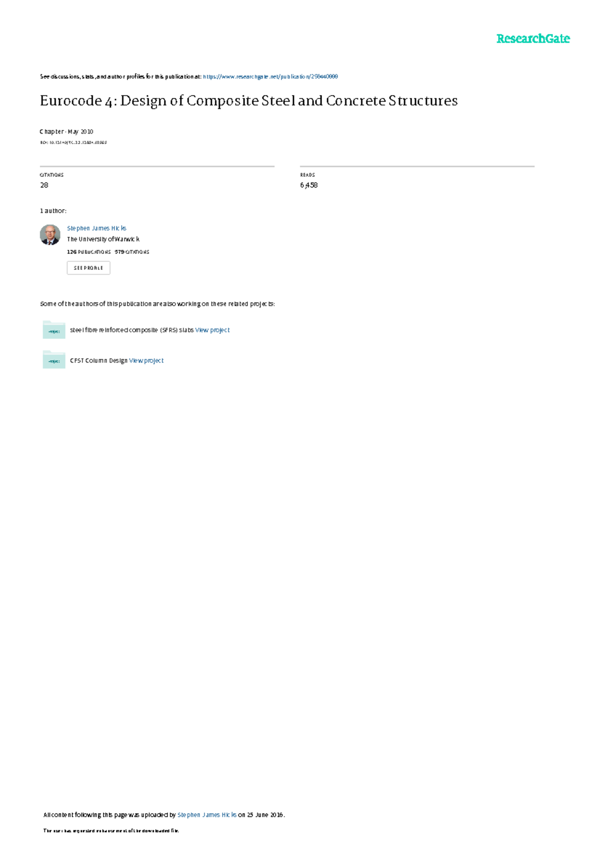 Eurocode 4: Design of Composite Steel & Concrete Structures (BS EN-1994 ...