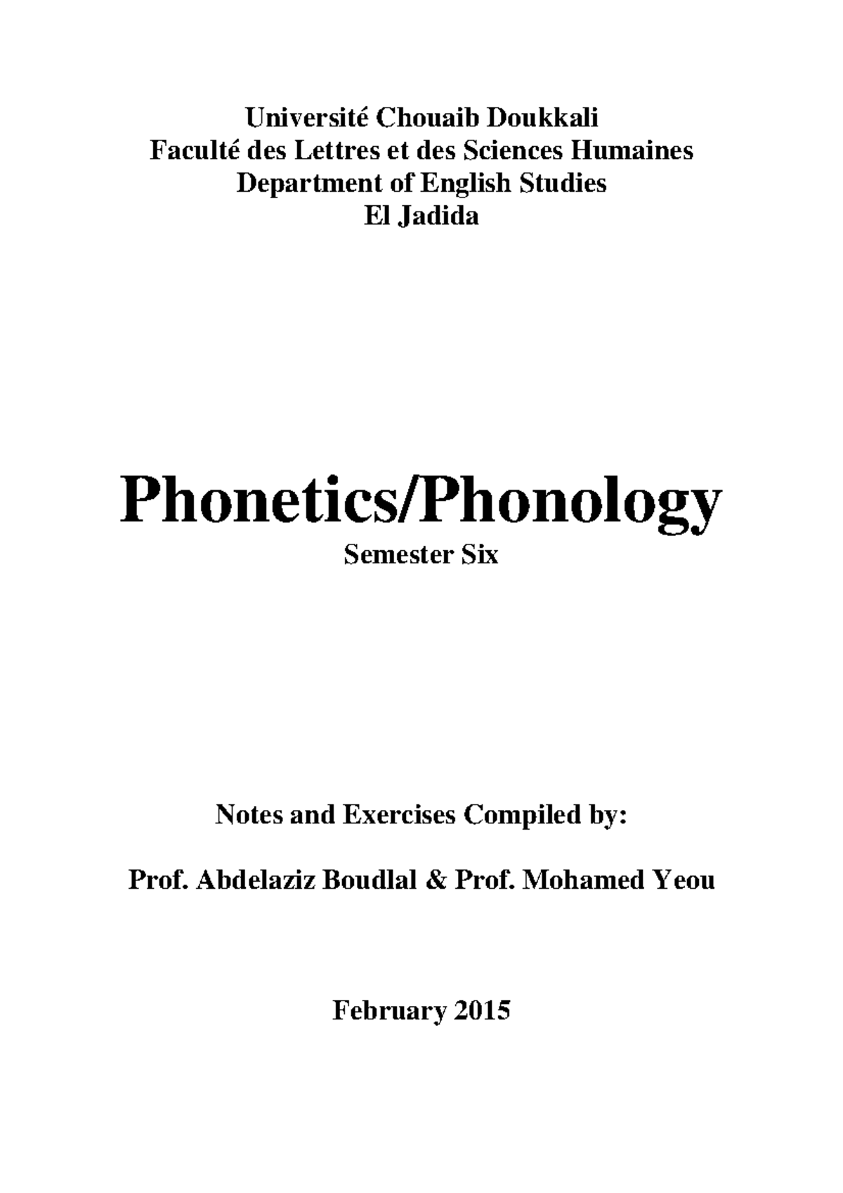 S6 Phonetics-Phonology Lecture Notes and Exercises Compendium - Studocu