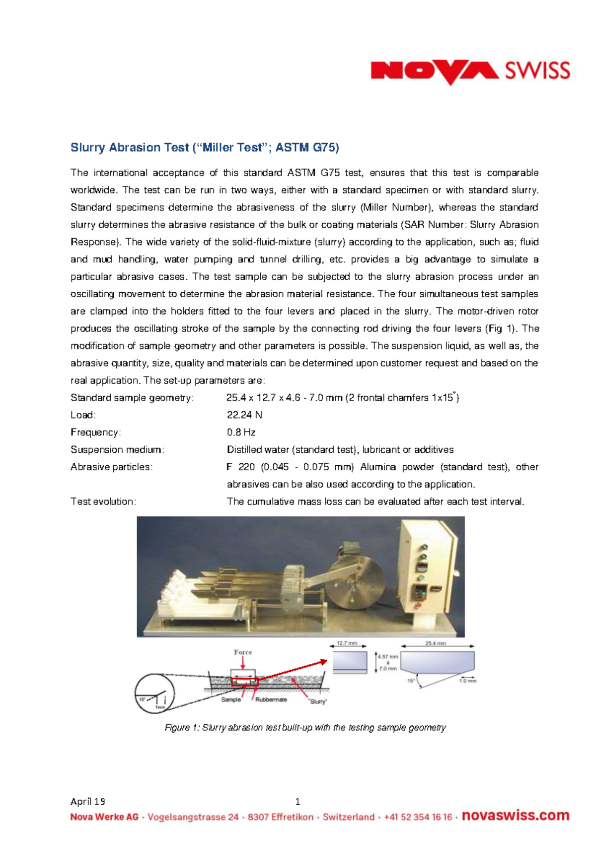 6 Slurry abrasion Miller test - April 19 1 Slurry Abrasion Test ...