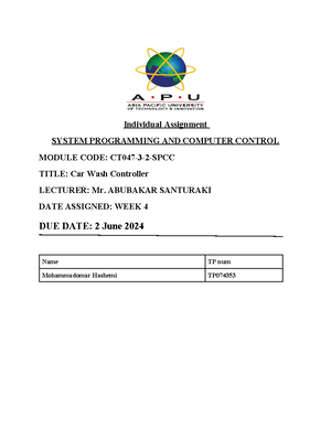 SPCC Assignment - Assignment : Systems Programming and Computer Control Subject Code : - Studocu