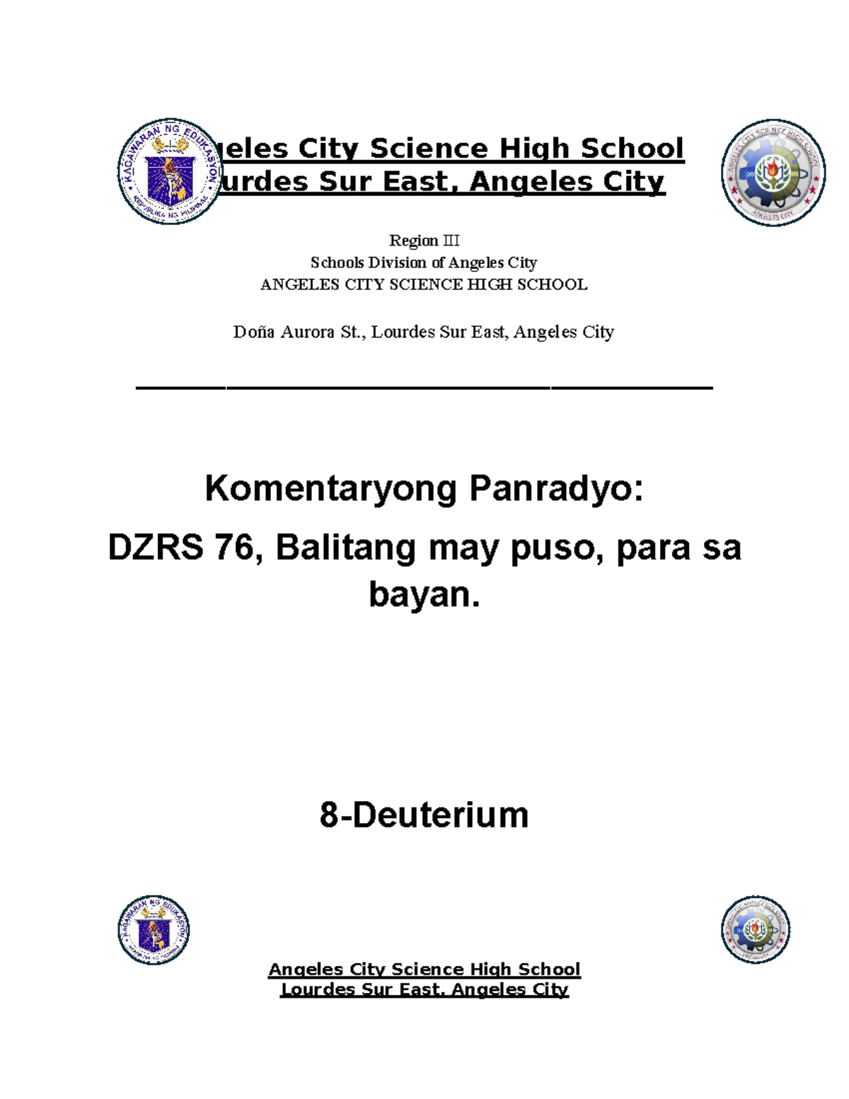 FILI Balita Iskript - filipino radyo broadcasting - Angeles City ...
