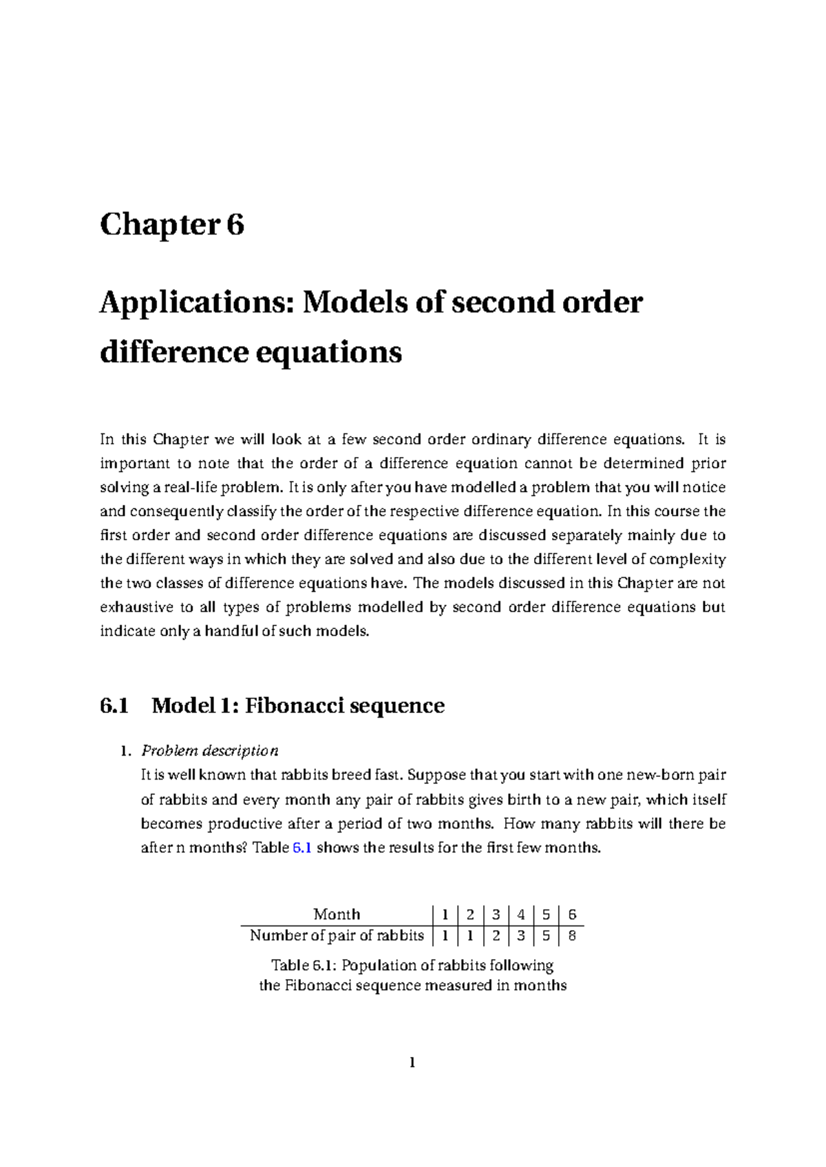 Chapter 6 course notes - Chapter 6 Applications: Models of second order ...
