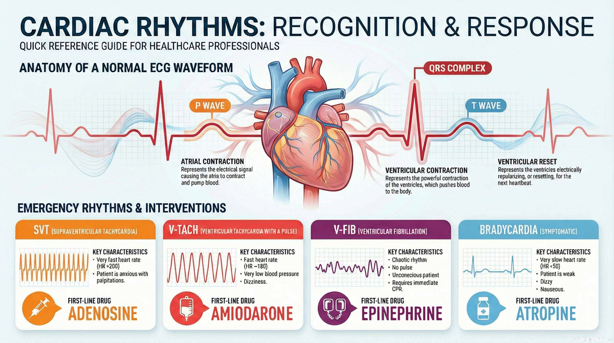 Quick Reference Guide: Dysrhythmias & ECG Waveform (HCP) - Studocu