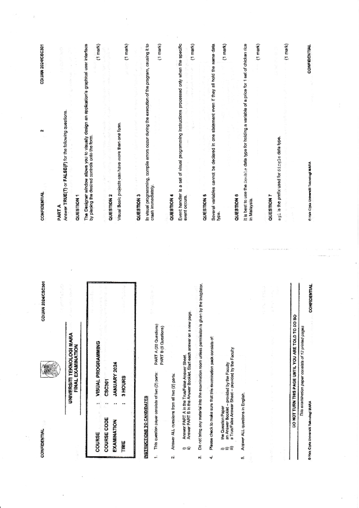 CSC301 Final Exam Study Guide - January 2024 - Studocu