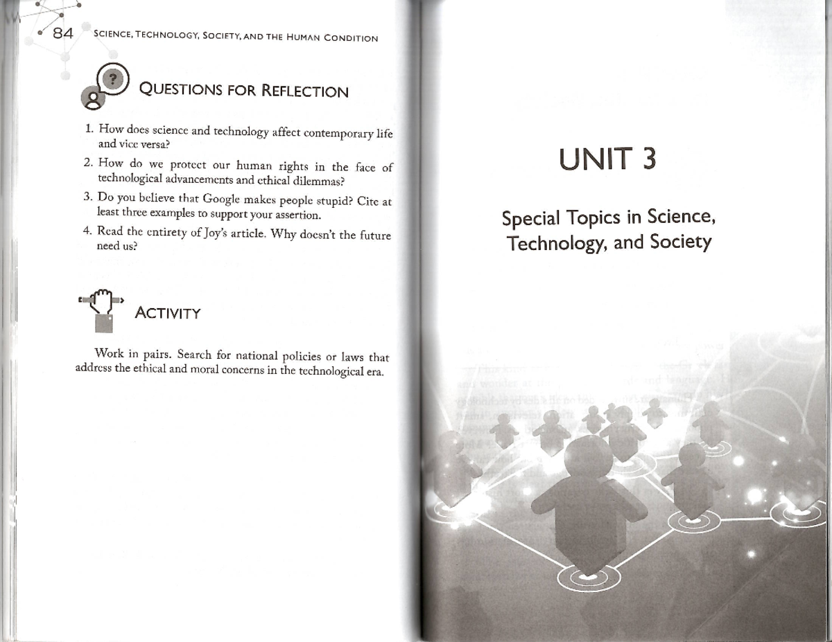 Unit 3 - Information Society: Exploring Science, Technology, and Human ...
