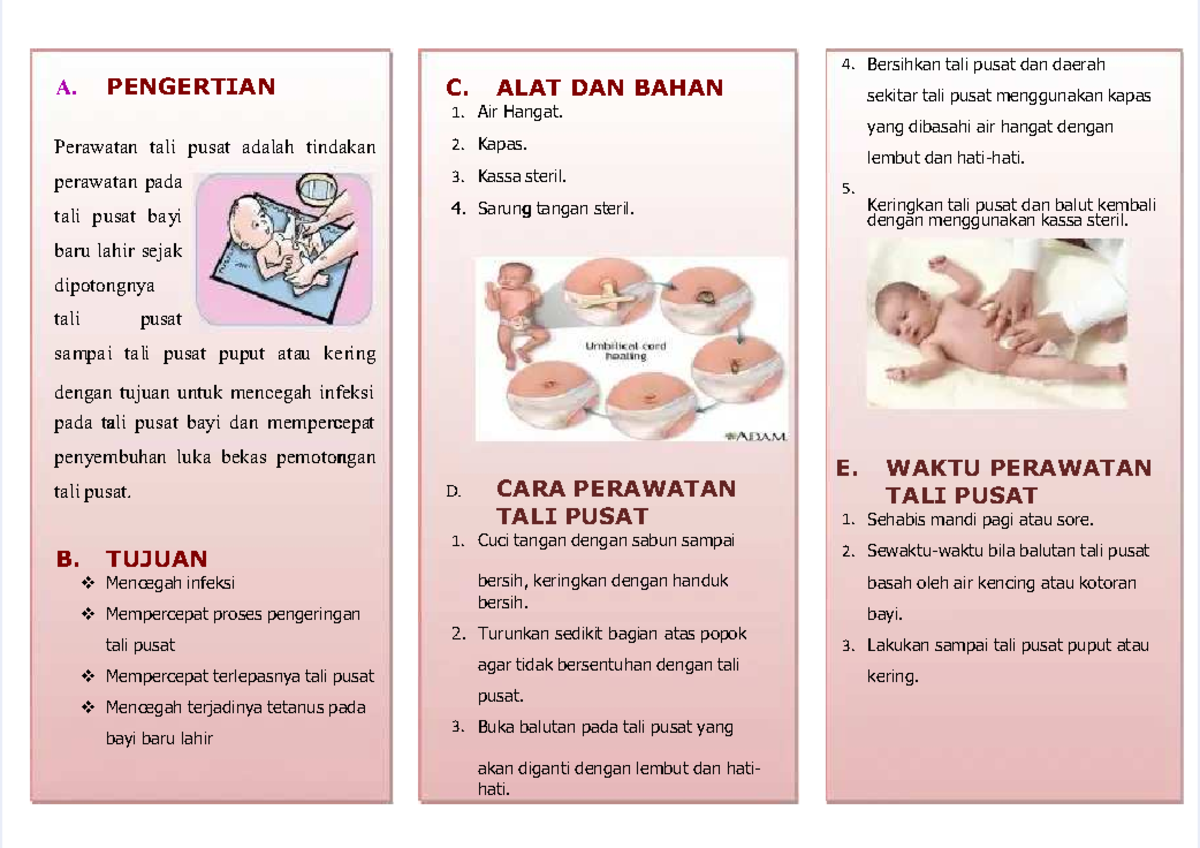 Perawatan Tali Pusat Bayi Baru Lahir - Panduan dan Tips Terbaik - Studocu