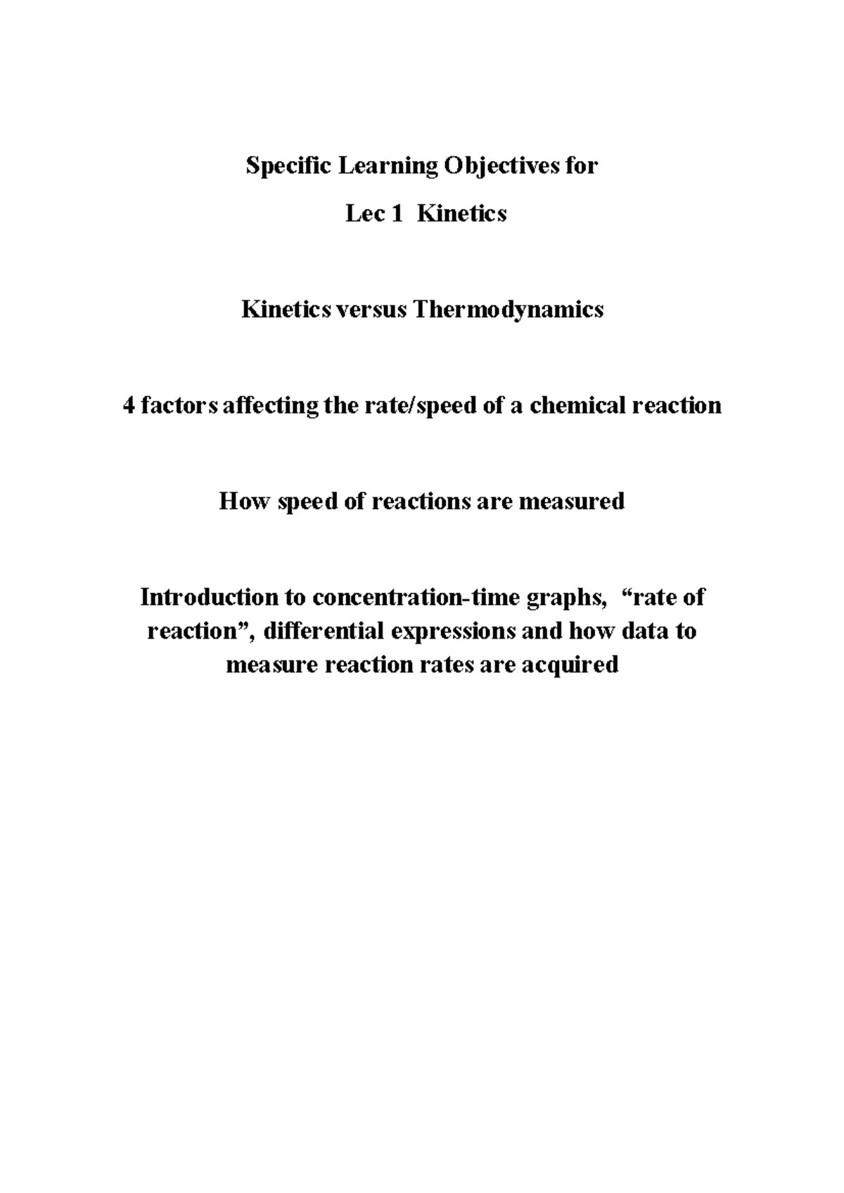 CHEMY102 Kinetics Lec 1: Understanding Reaction Rates & Influencing ...