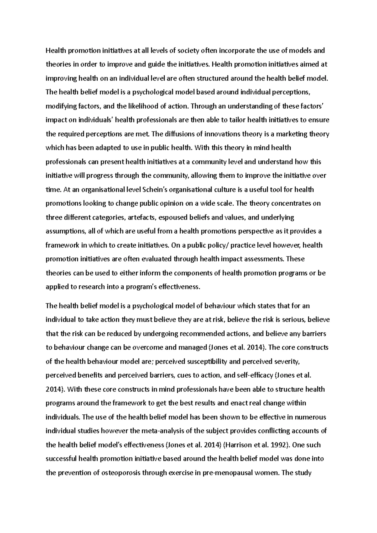 Beattie's model - Beaie’s model 1991 – essay plan Health promoion ...