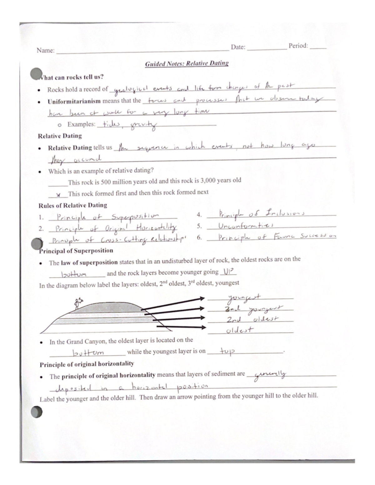 Relative Dating Notes - Studocu