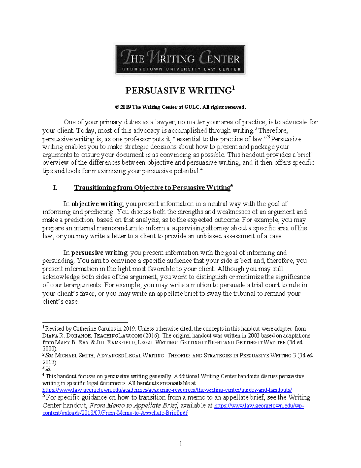 Persuasive Writing Techniques for Law Practice - Notes - Studocu