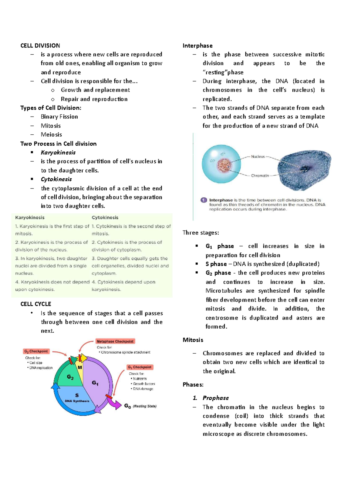 CELL DIVISION & GENETIC DISORDERS: A Comprehensive Overview - Studocu