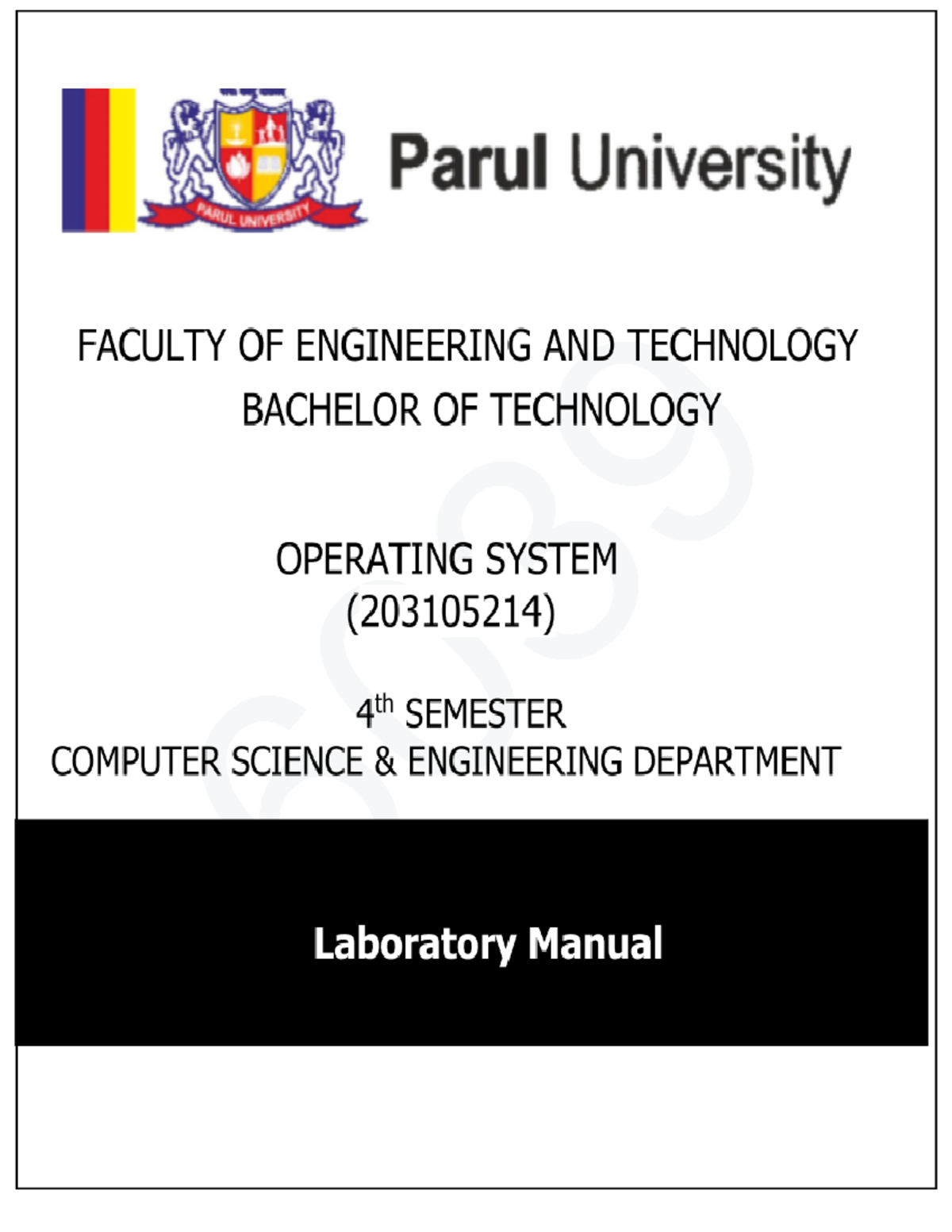 B.TECH OS(203105214) Practical Book: Operating Systems Lab Manual - Studocu