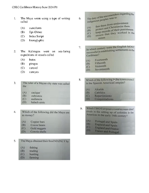 CXC Caribbean Studies CAPE Revision Notes - CAPE Caribbean Studies ...