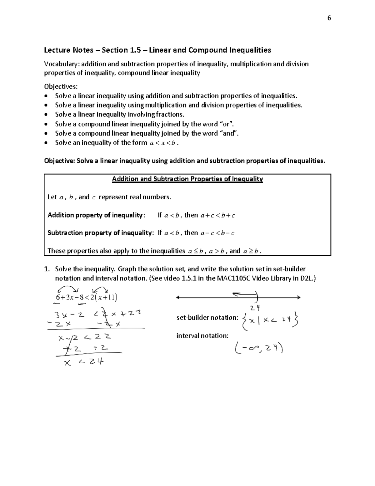 1.5 lecture notes - Lecture Notes – Section 1 – Linear and Compound ...