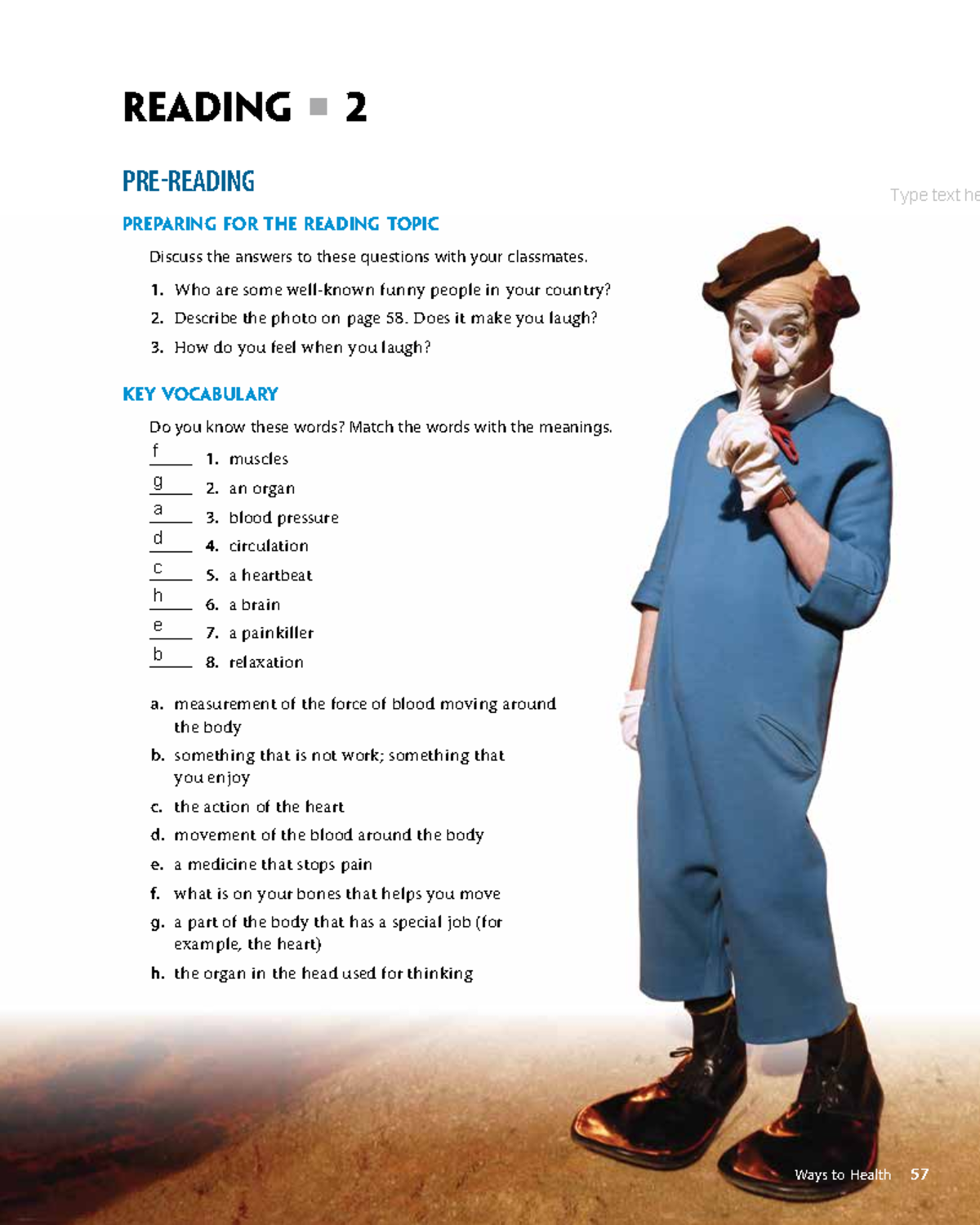 Laughing out Loud - practice - Reading 2 PRE-READING ####### PREPARING ...