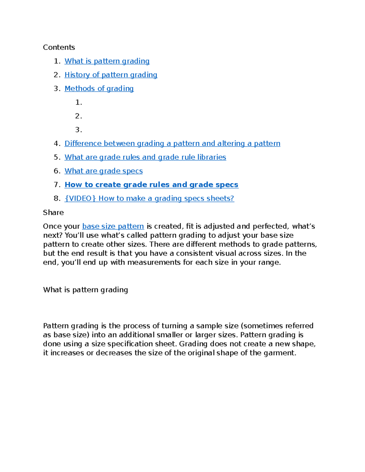 GFD 319 Pattern Grading & Marker Making Techniques Explained - Studocu
