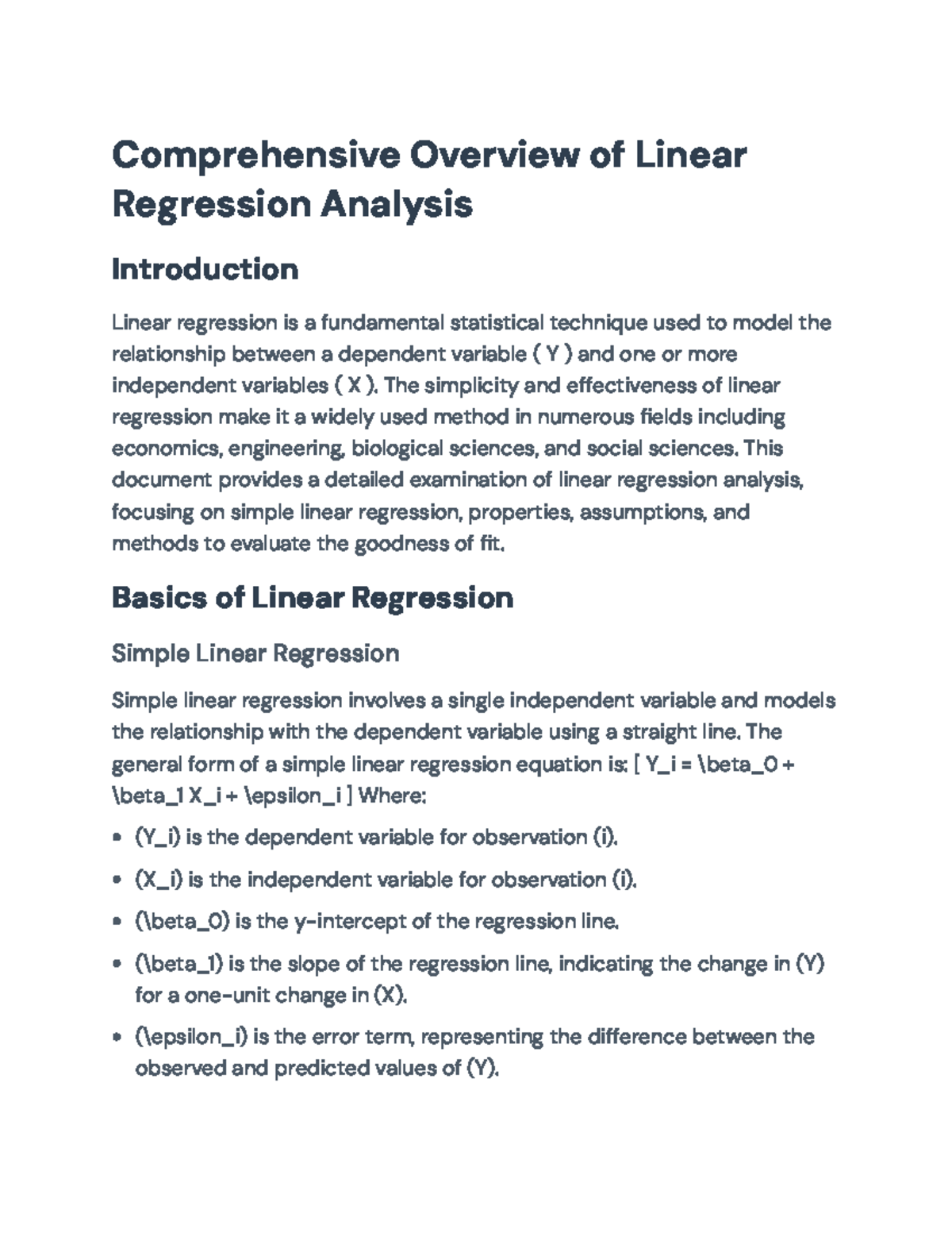 Comprehensive Analysis of Linear Regression Techniques and Applications ...