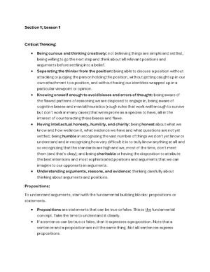 [Solved] Which sentence best represents strong critical thinking 1 ...